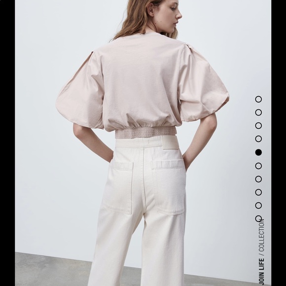 Zara | Tops | Zara Balloon Sleeve Top | Poshmark